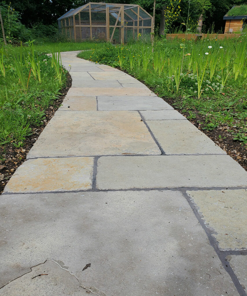Blissford Tumbled Limestone Paving | Forest Stone