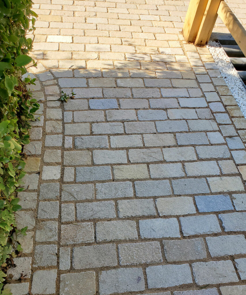 Blissford Tumbled Limestone Setts | Forest Stone
